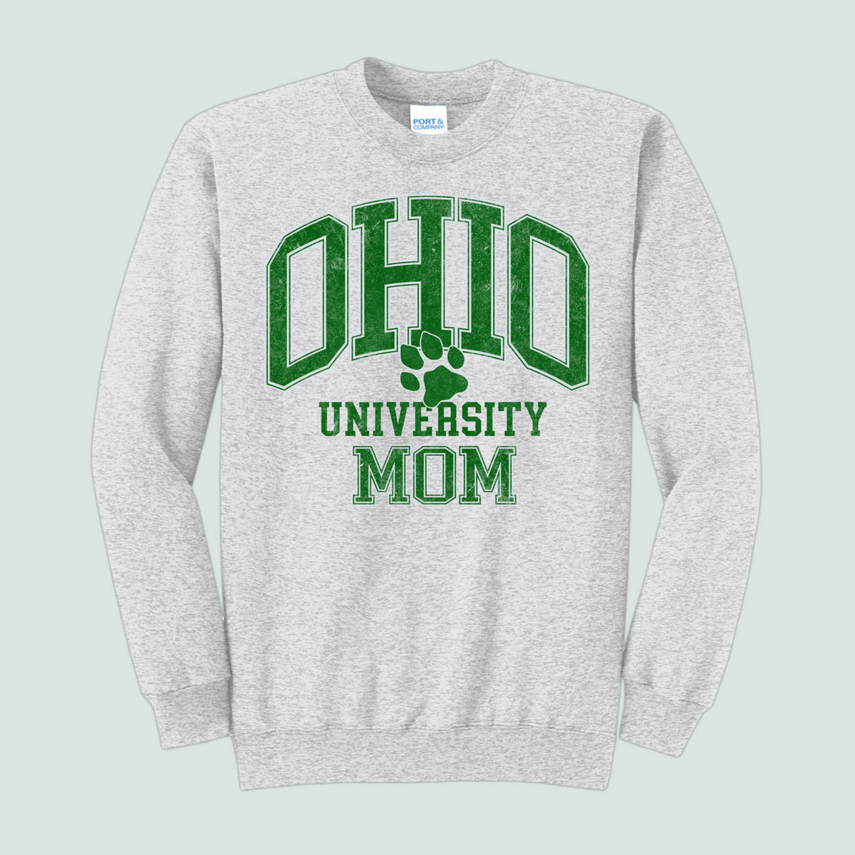 10 West Clothing Co. | Ohio University Mom - Ash Crew